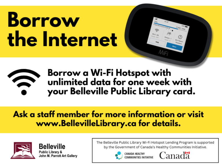 Welcome - Belleville Public Library and John M. Parrott Art Gallery